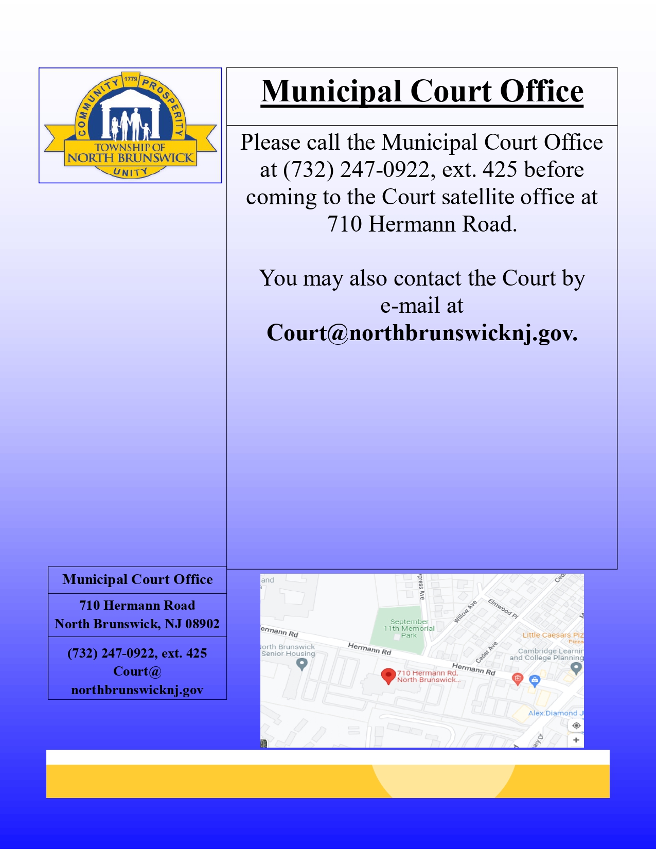 Updated Location Information for Township Departments - Township of ...