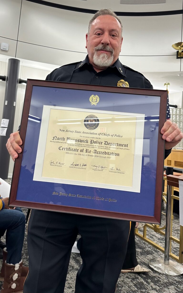 North Brunswick Police Department receives Certificate of Re ...