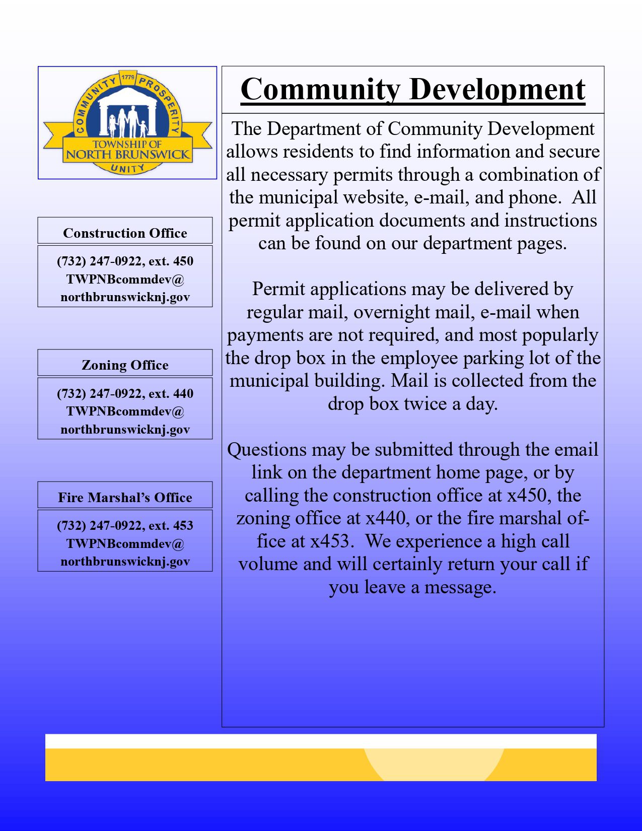 Updated Location Information for Township Departments - Township of ...